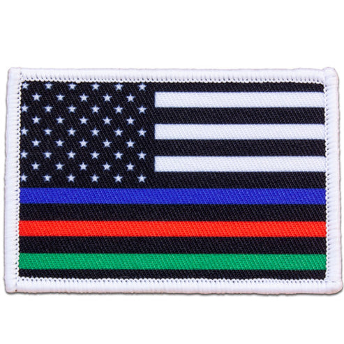 Morale Patch - Police-Fire-Military Flag – Alamo City Military Surplus